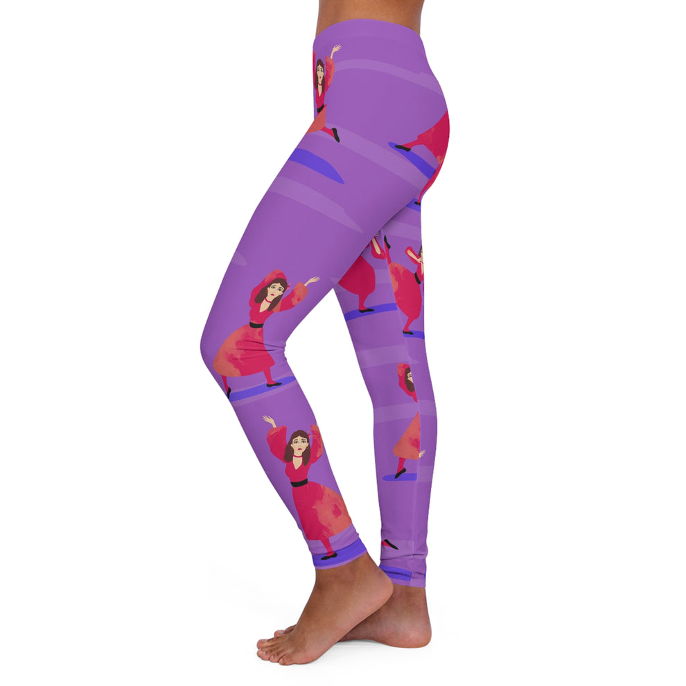Cathy Dance Moves Purple Classic Spandex Leggings – Mount Vic and Me