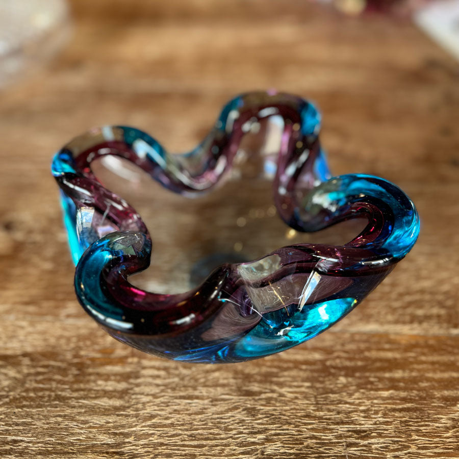 Blue purple italian style retro glass – Mount Vic and Me