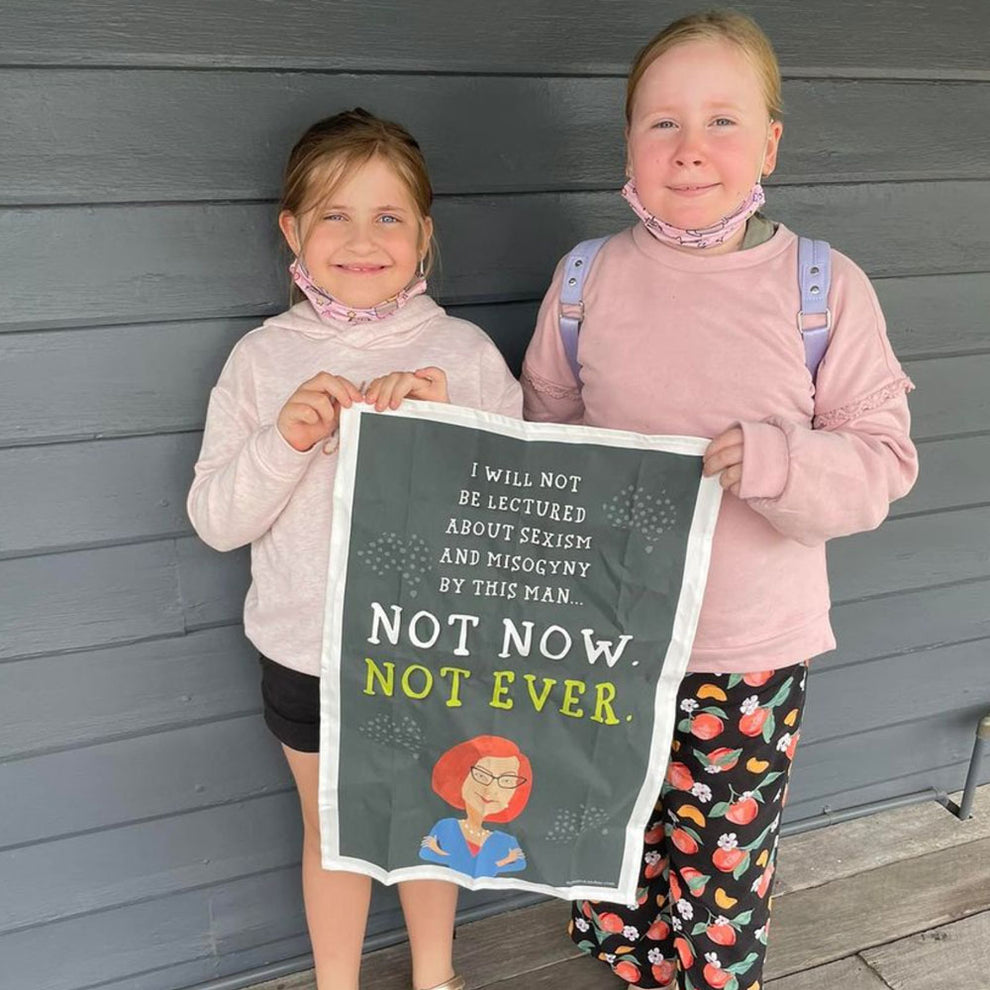 Not Now Not Ever tea towel – Mount Vic and Me