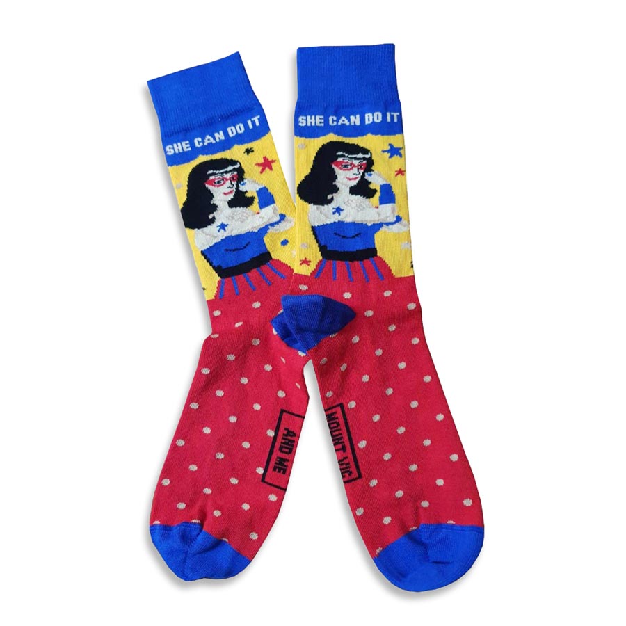 She Can Do It Feminist socks – Mount Vic and Me